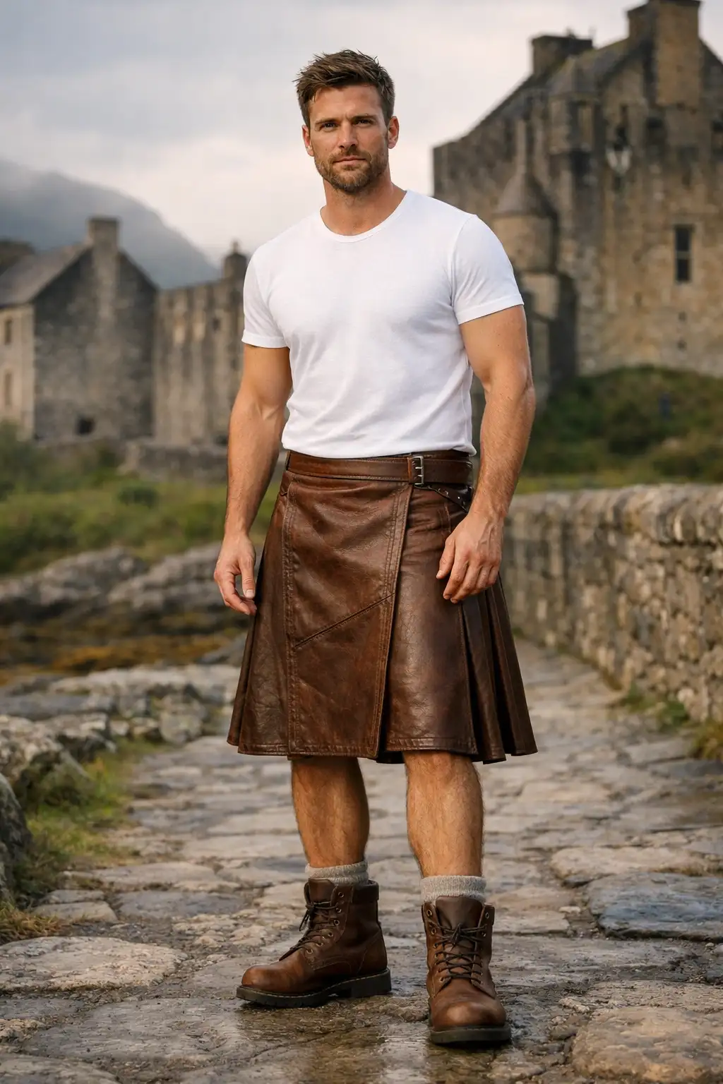 Leather Kilts » 100% Genuine Men's Leather Kilts For Sale